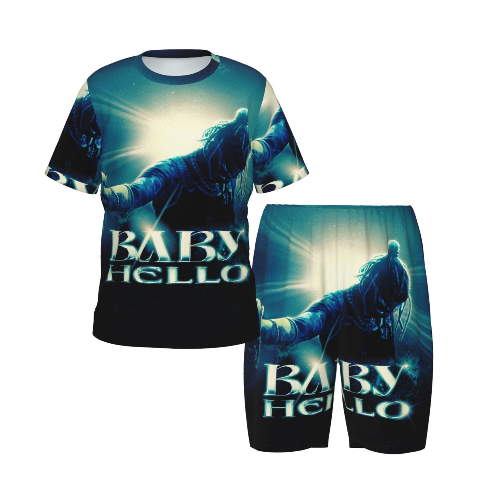 Kids Rauw Alejandro Pajamas Set Cartoon Sleepwear Short Set Outfit For ...