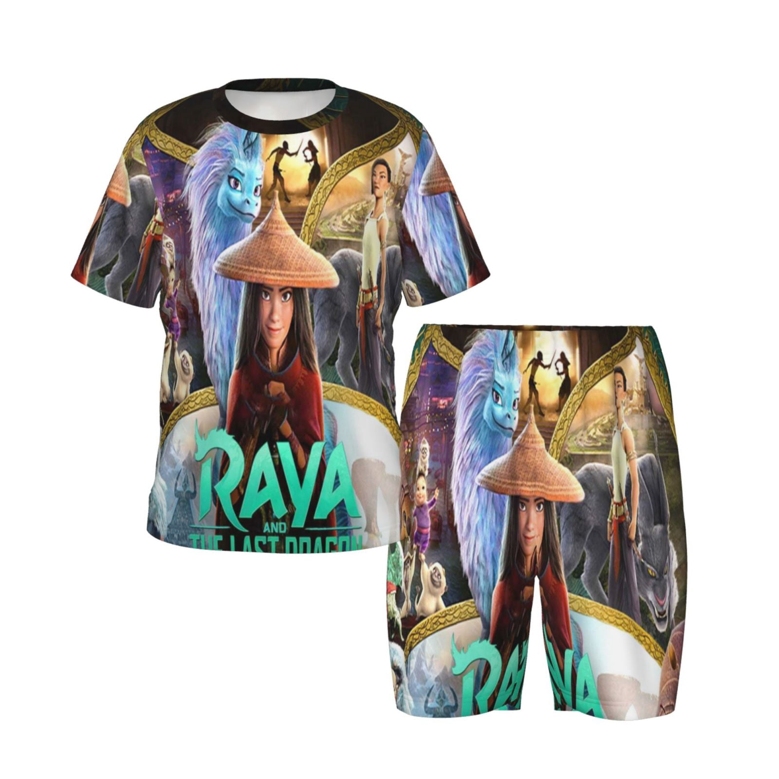 Kids Raya and the Last Dra-go T Shirts Set Cute Short Sleeve Pajamas ...