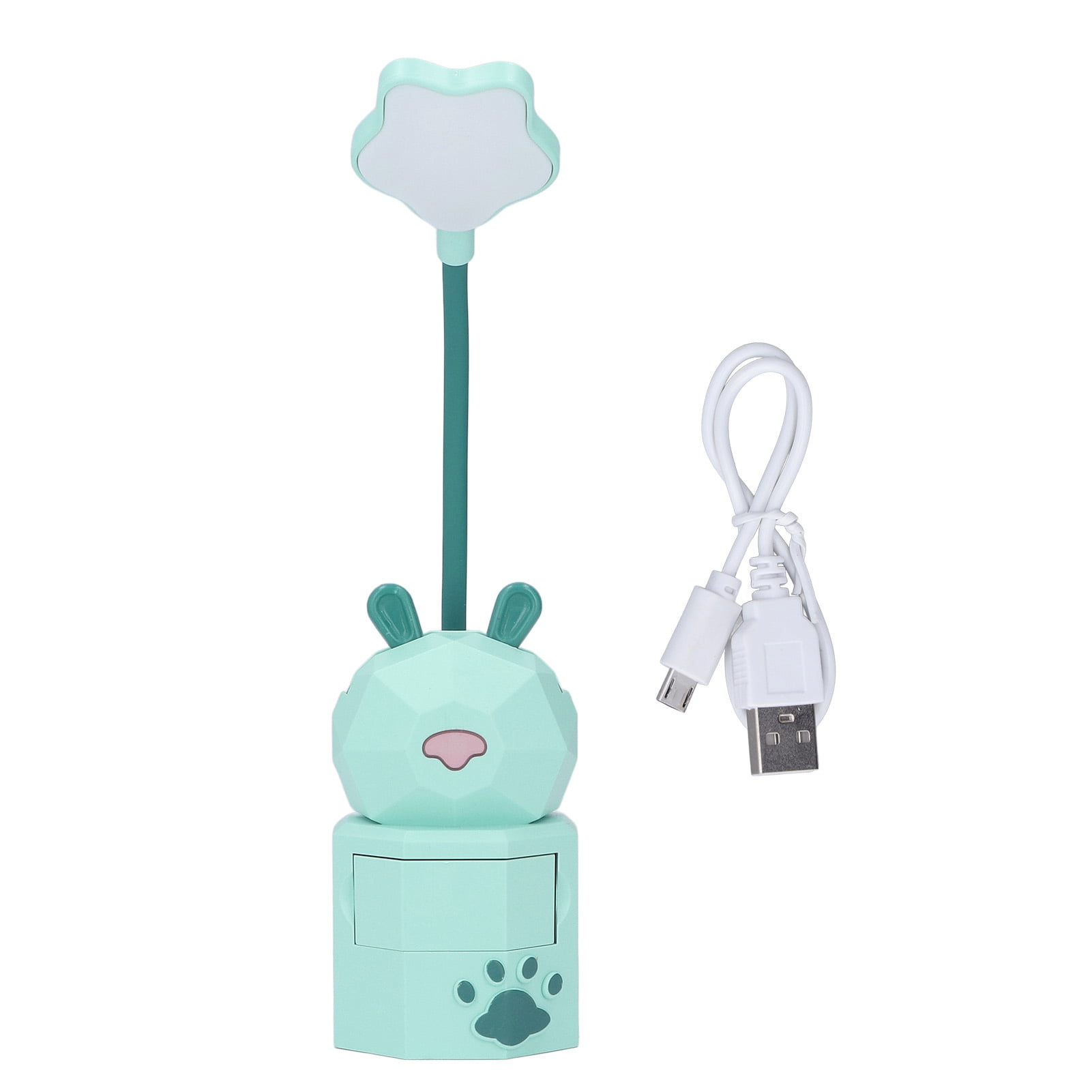Kids Reading Light Cartoon Bunny USB Charging Omnidirectional Gooseneck ...