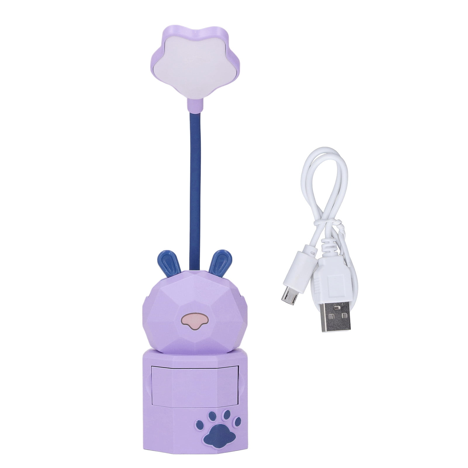Kids Reading Light Cartoon Bunny USB Charging Omnidirectional Gooseneck ...