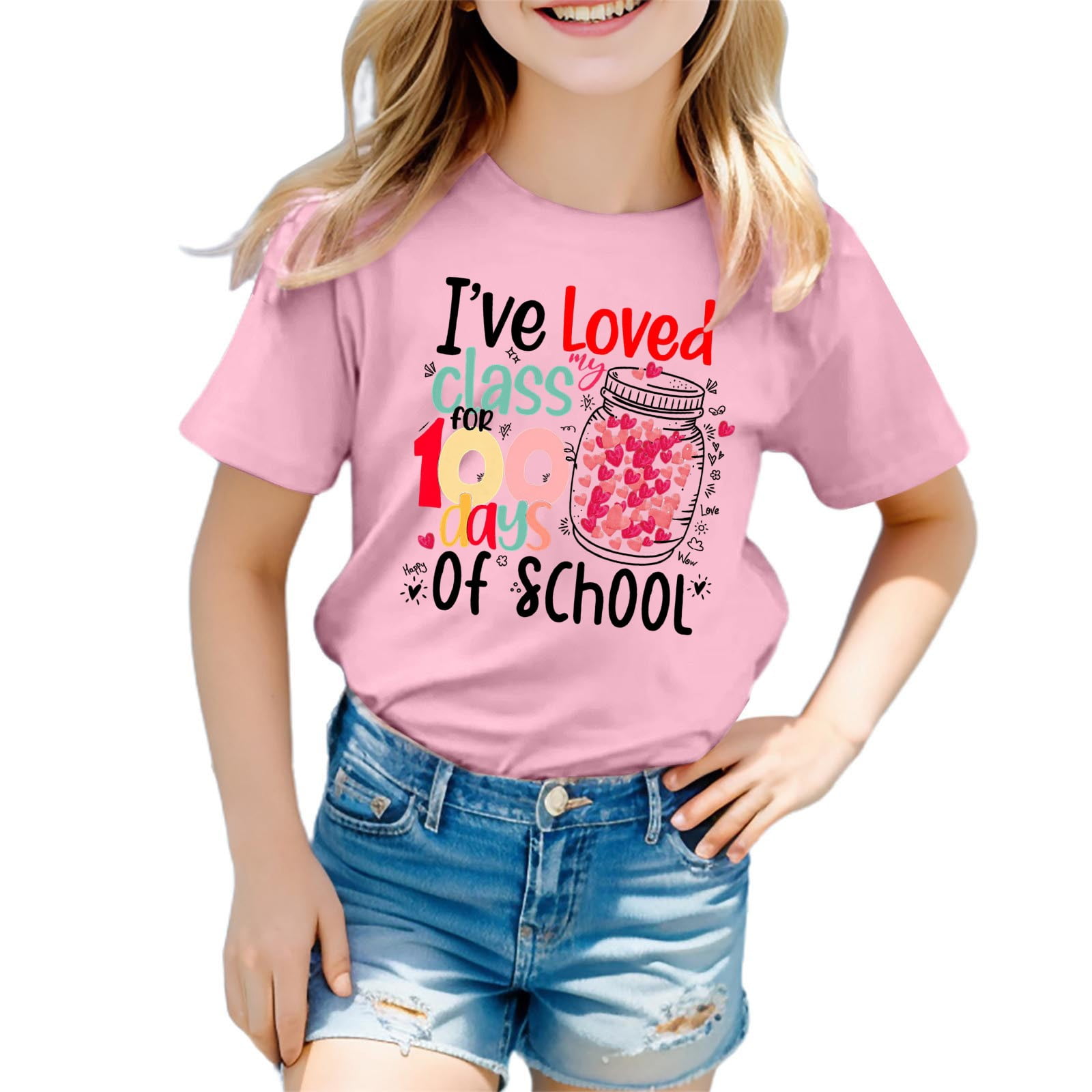 Kids Red Shirt Round Neckline Tight Fit Lightweight Vintage Toddlers ...