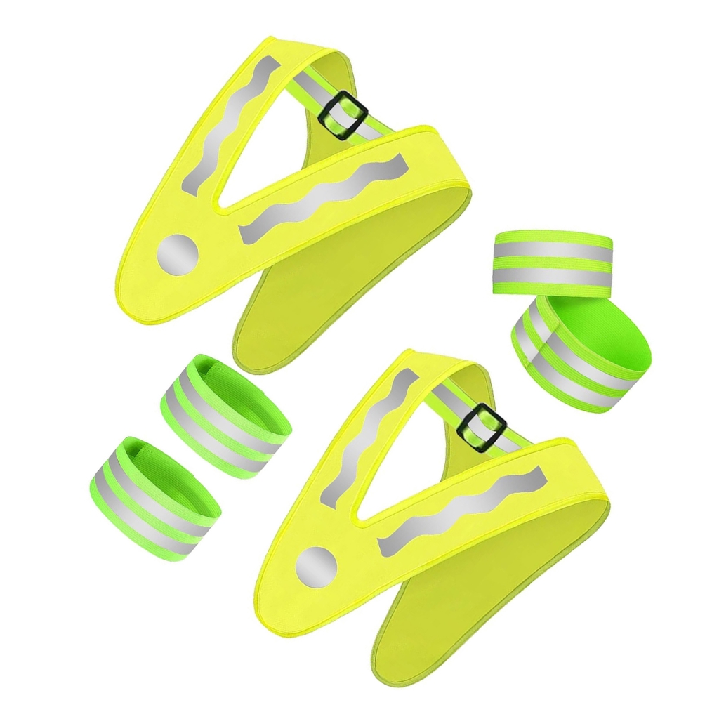 Kids Reflective Outdoor Vest and Arm Wrist Band Set Kid Reflective Gear ...
