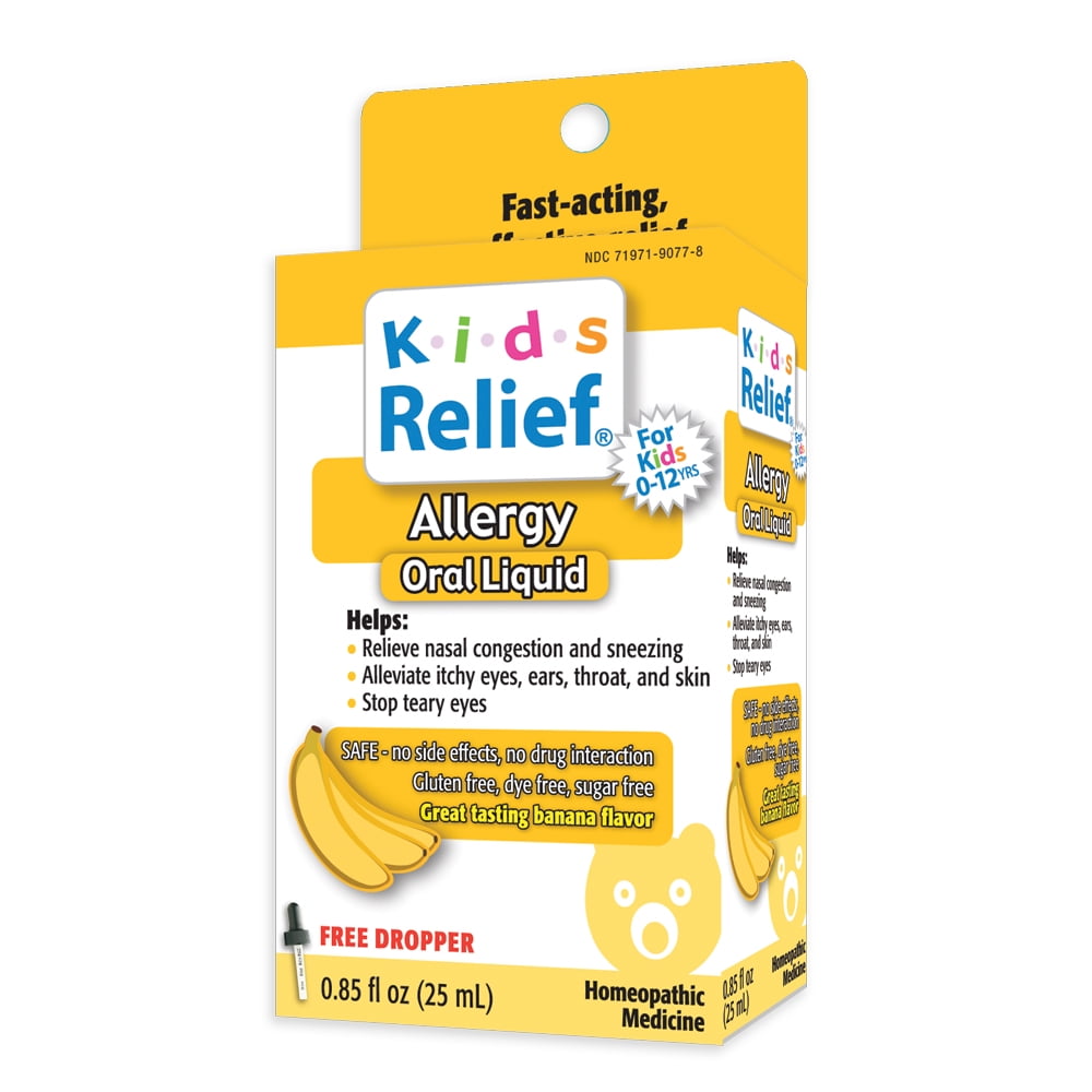 Kids Relief Allergy Oral Liquid, Homeopathic Formula with Dropper, 0-9 ...
