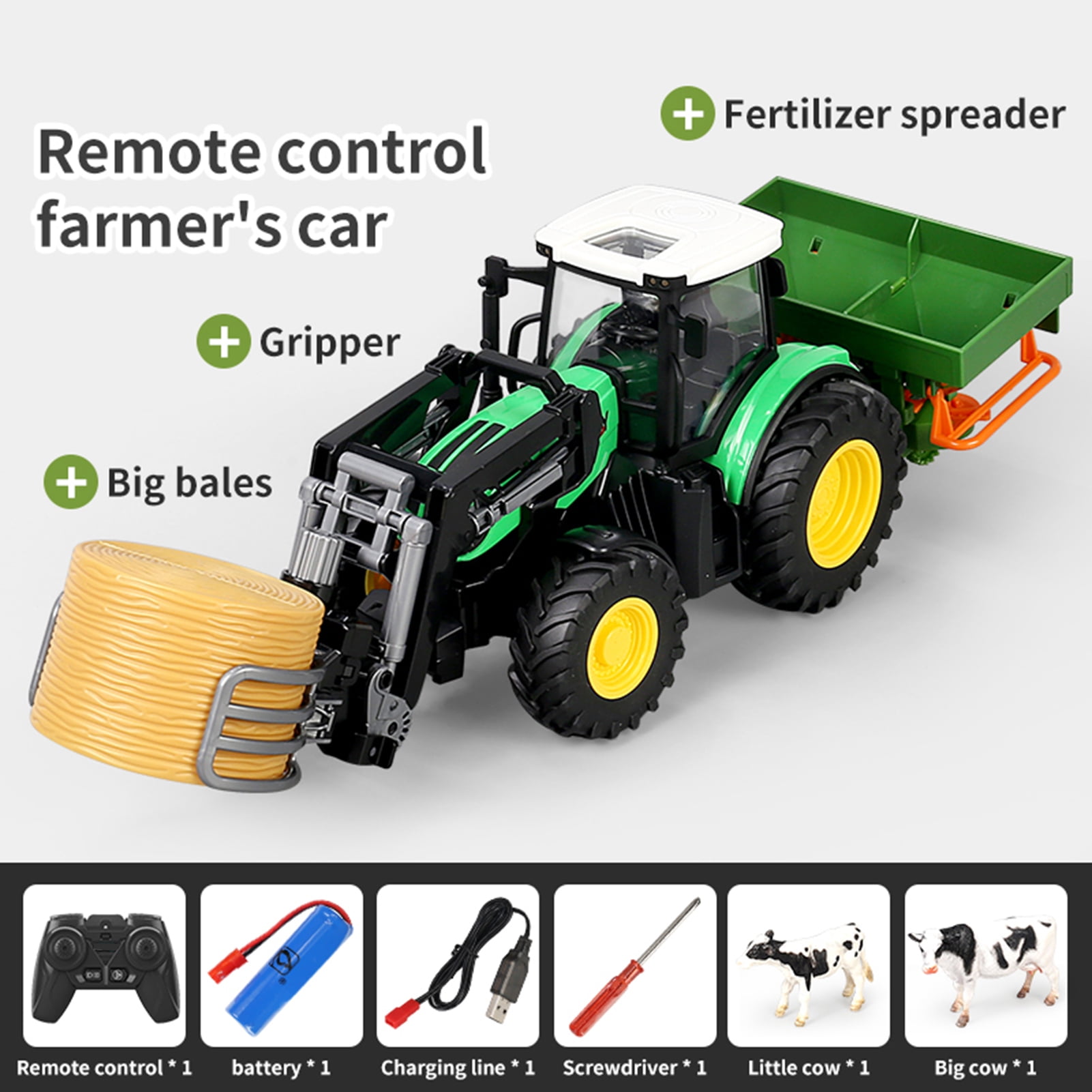 Kids Remote Control Simulated Farmer's Car Multifunctional Remote ...