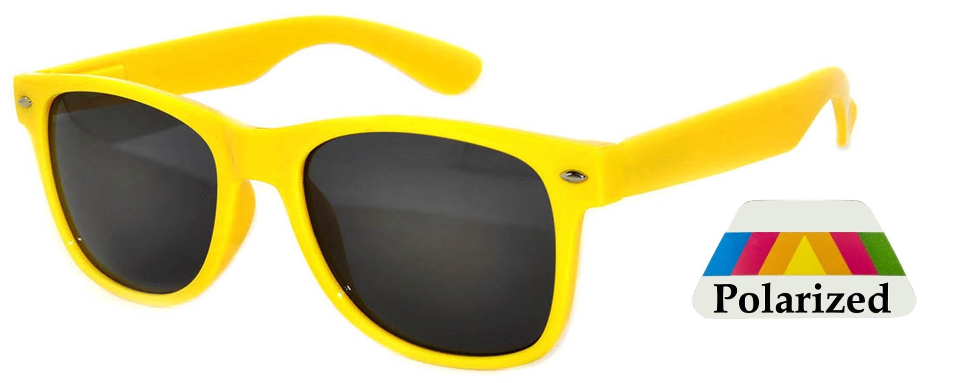 Kids Retro Sunglasses - Yellow Frame / Smoke Polarized Lens - Walmart.com