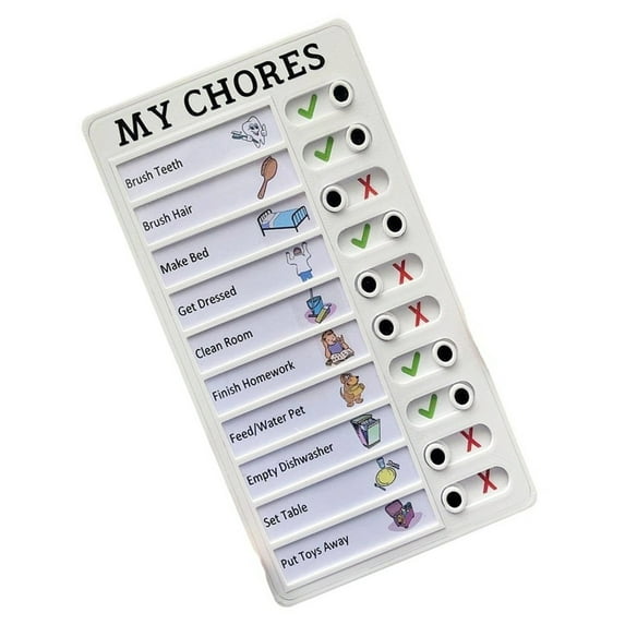 Kids Reusable Daily Routine Chart - Visual Schedule Board & Time ...