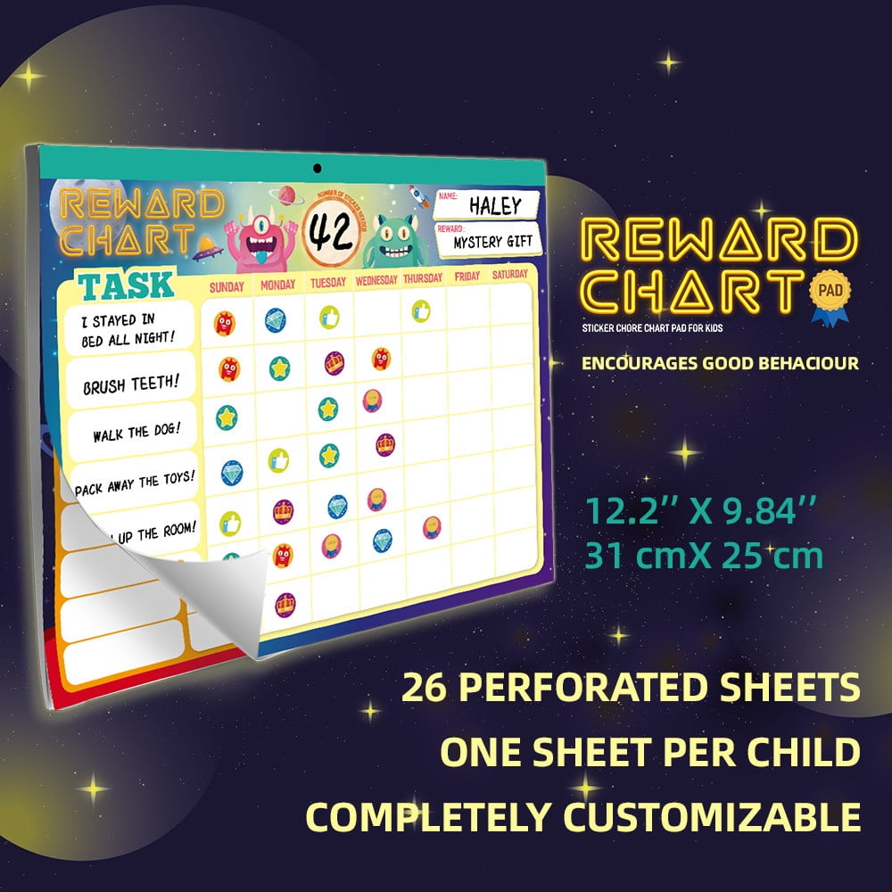 Kids Reward Chart with Magnetic Stickers for Behavior, Chores, and ...