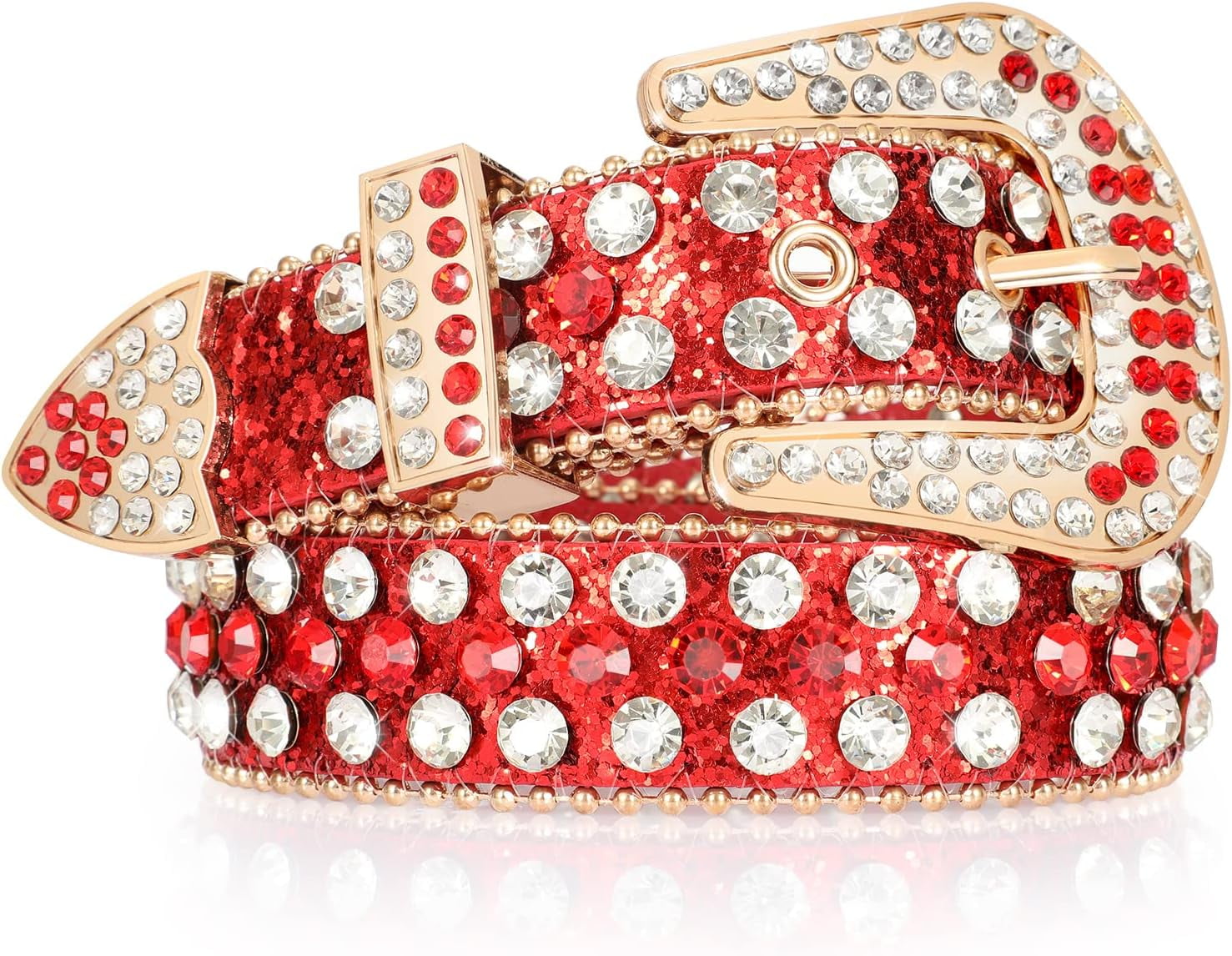 Kids Rhinestone Western Belt for Girls Boys, Cowboy Cowgirl Diamond ...