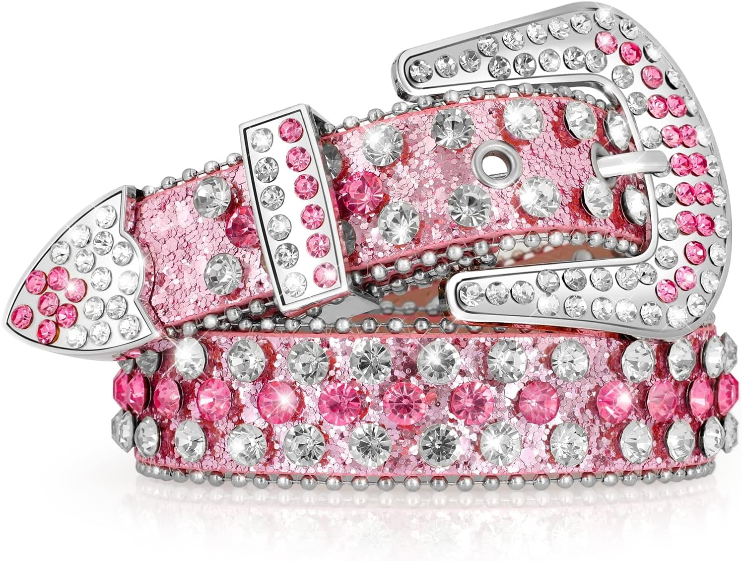 Kids Rhinestone Western Belt for Girls Boys, Cowboy Cowgirl Diamond ...