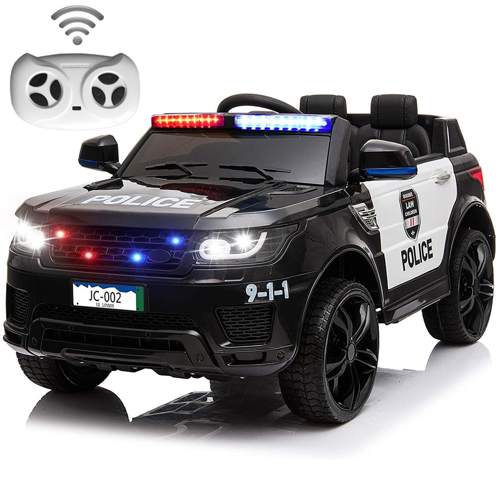 12V Kids Police Truck, Electric Ride-On Car with Remote Control, Siren ...
