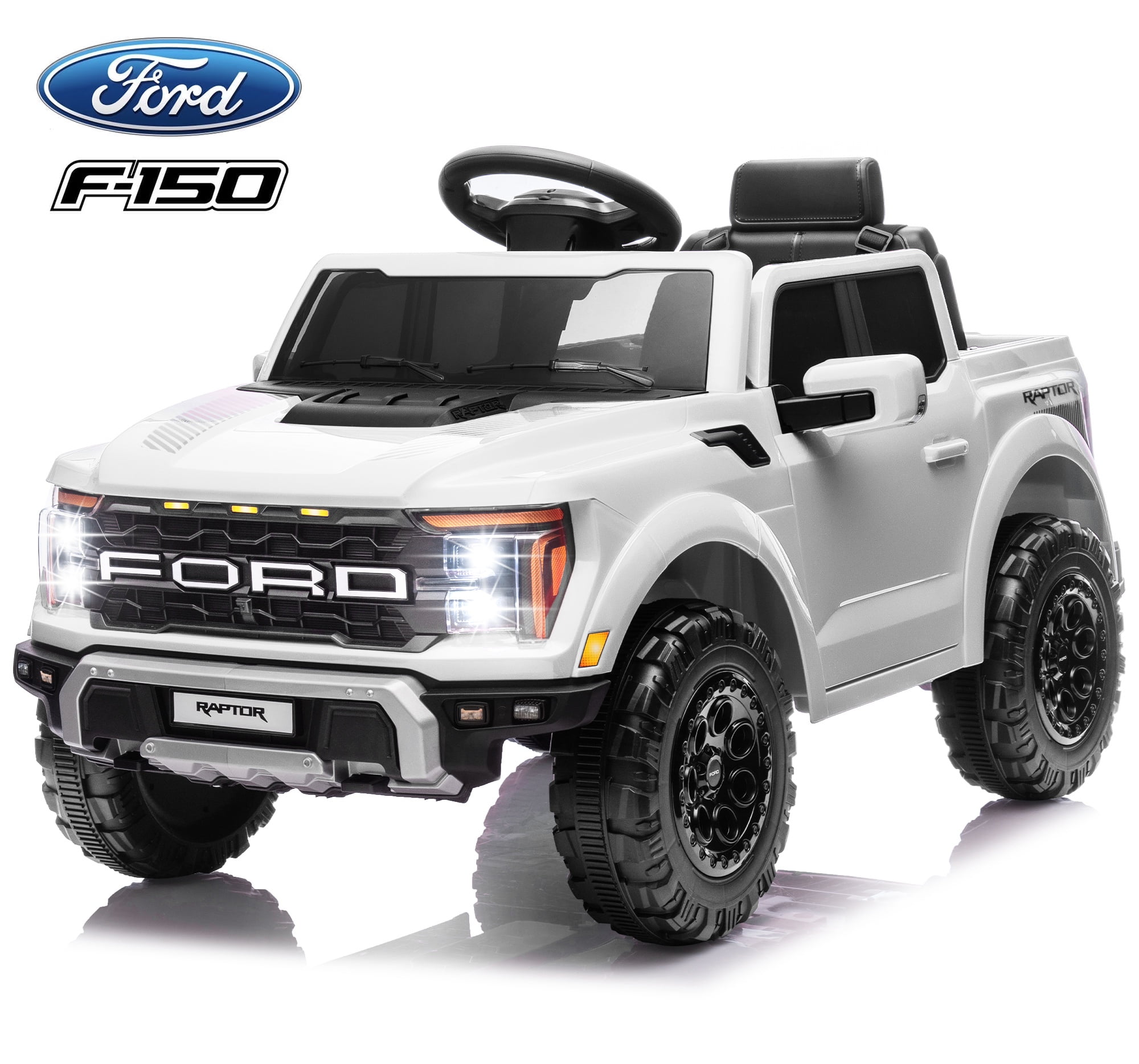 iYofe Ford Ride on Car, 12V F150 Raptor for Kids 3-6, Remote Control ...