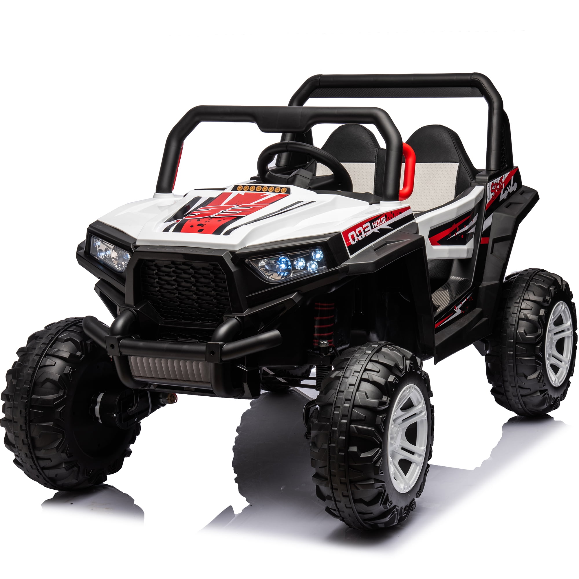 Kids Ride on Car UTV, 12V Powered Ride on Toy with Remote Control, 4 ...