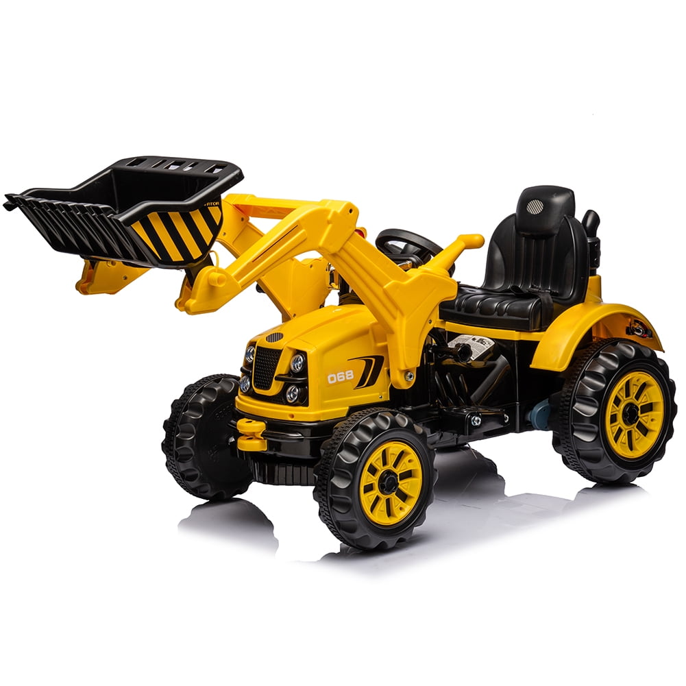 Kids Ride on Excavator with Front Loader,12V 7AH Battery Powered ...