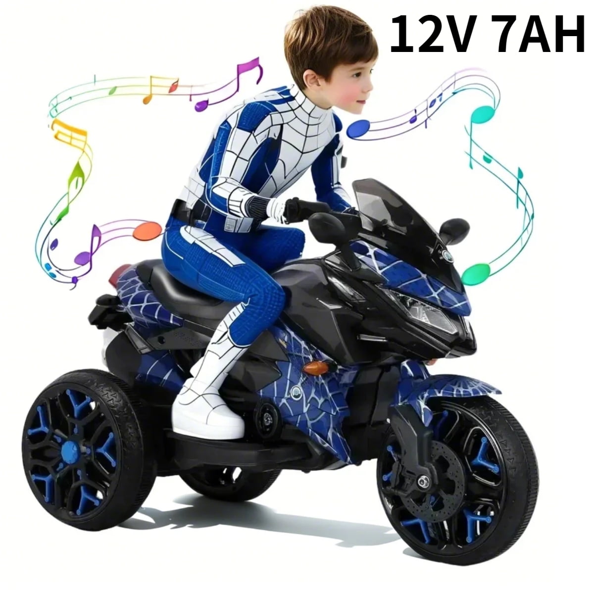 Kids Ride on Motorcycle, 12v Battery Powered Electric Motorbike Vehicle Toys w/3-Wheels, Ride on ...
