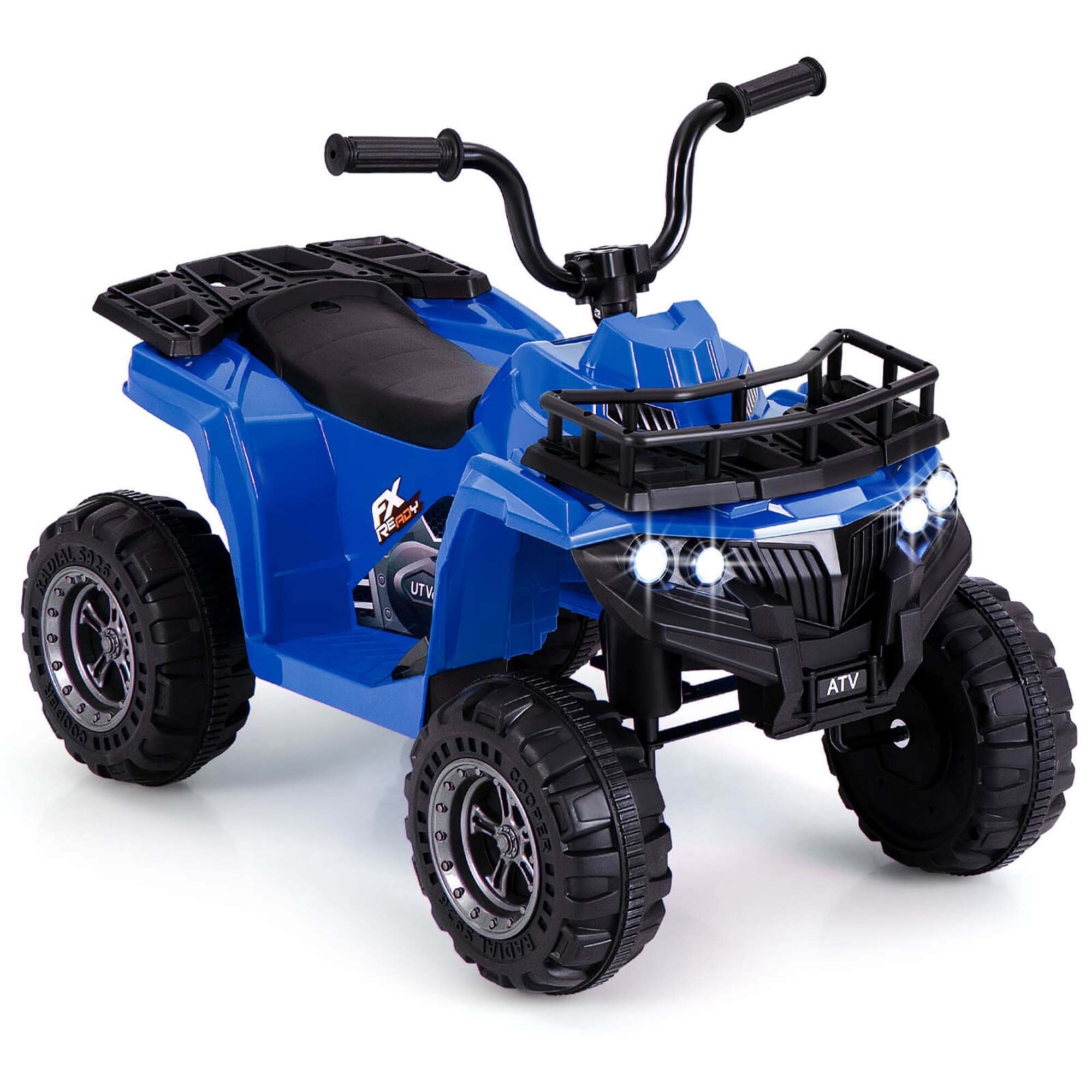 Kids Ride On Electric 4-Wheeler Quad Car w/ Button Start Tread Tires ...