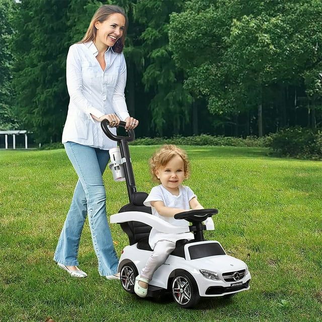 Kids Ride On Push Car, Mercedes Licensed 3 in 1 Push Car for Toddlers ...