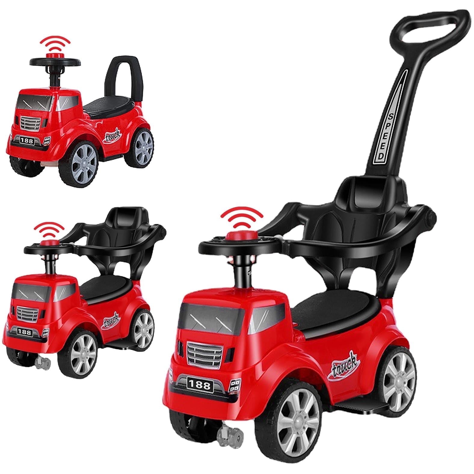 Mgaxyff 3 in 1 Push Cars for Toddlers, Push Around Buggy Kids Push Car ...