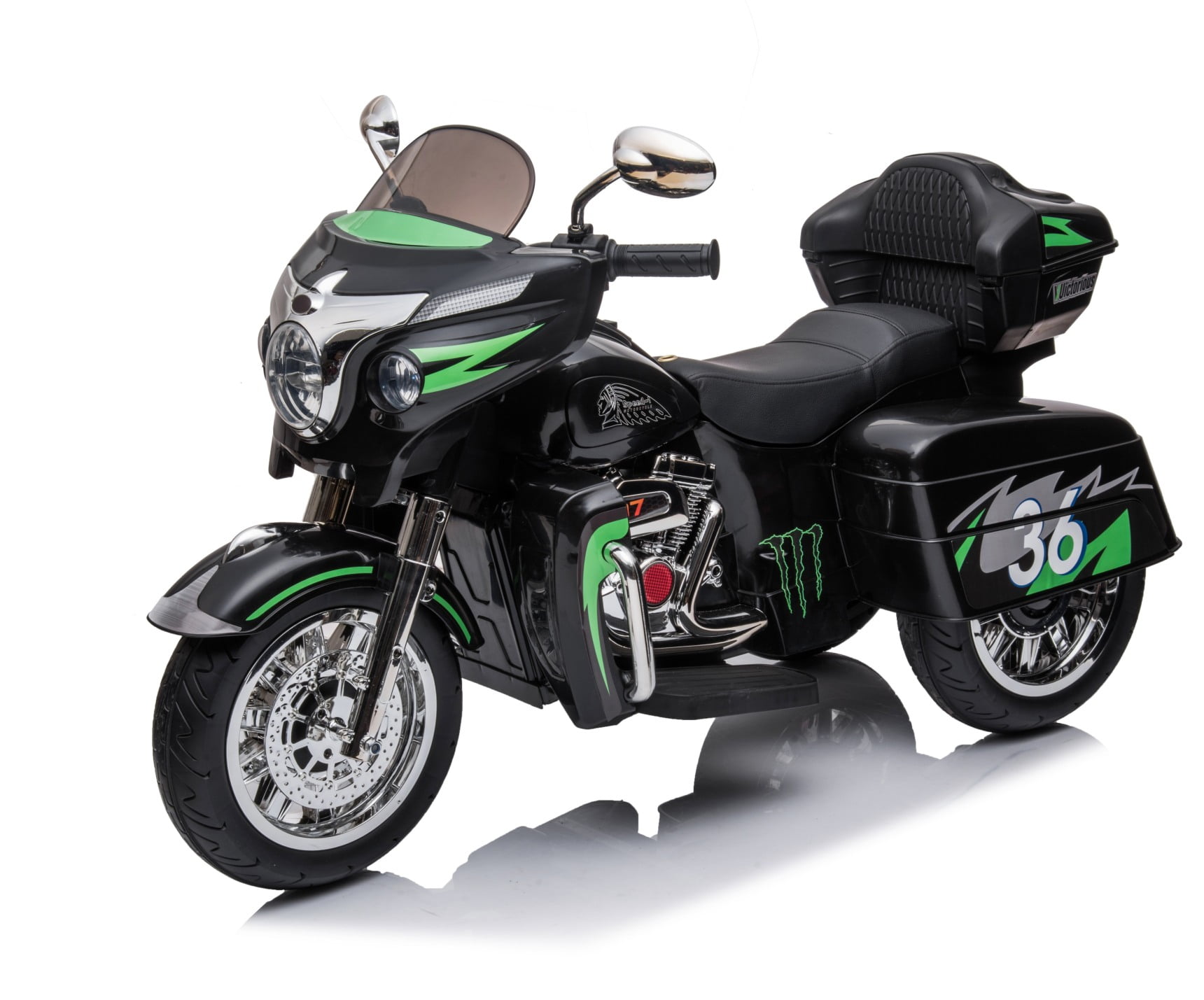 Kids Ride on Motorcycle, 12V 3 Wheels Electric Motorcycle for Kids, 2 ...