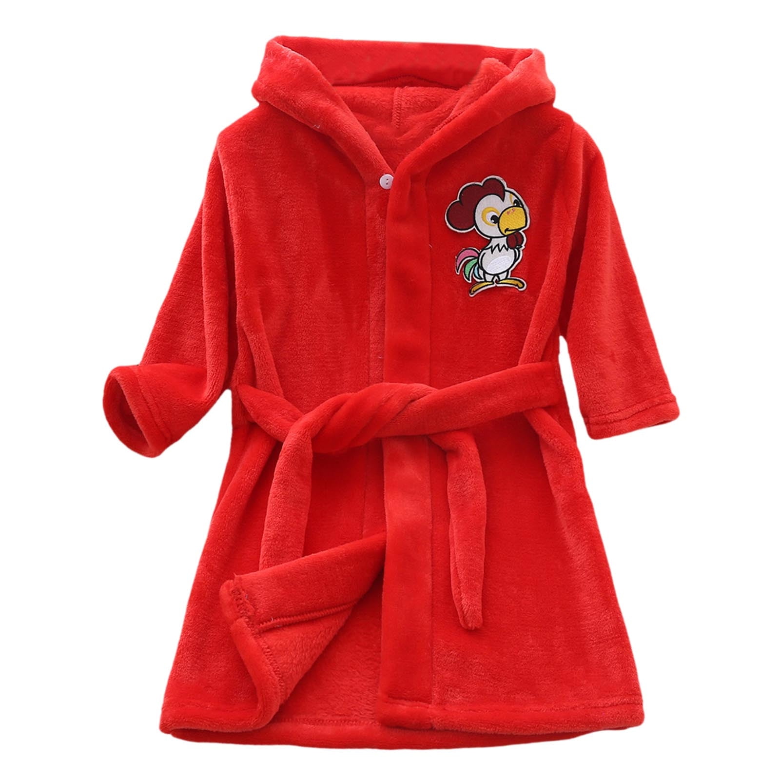 Kids Robe Kids Facecloth Robe Cartoon Rabbit Hooded Warm Pajamas Long ...