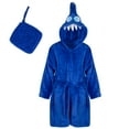 Kids Robes for Boys Robe Soft Plush Hooded Fleece Bathrobe - Animal ...