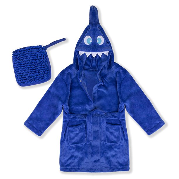 Kids Robes for Boys Robe Soft Plush Hooded Fleece Bathrobe - Animal ...