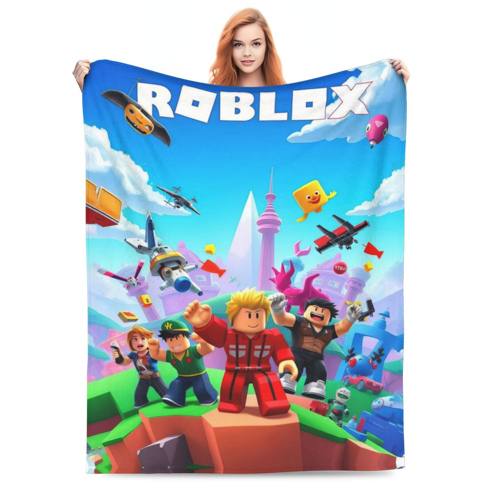 Kids Roblox Blanket Game Roblox Throw Blankets Super Soft Lightweight ...