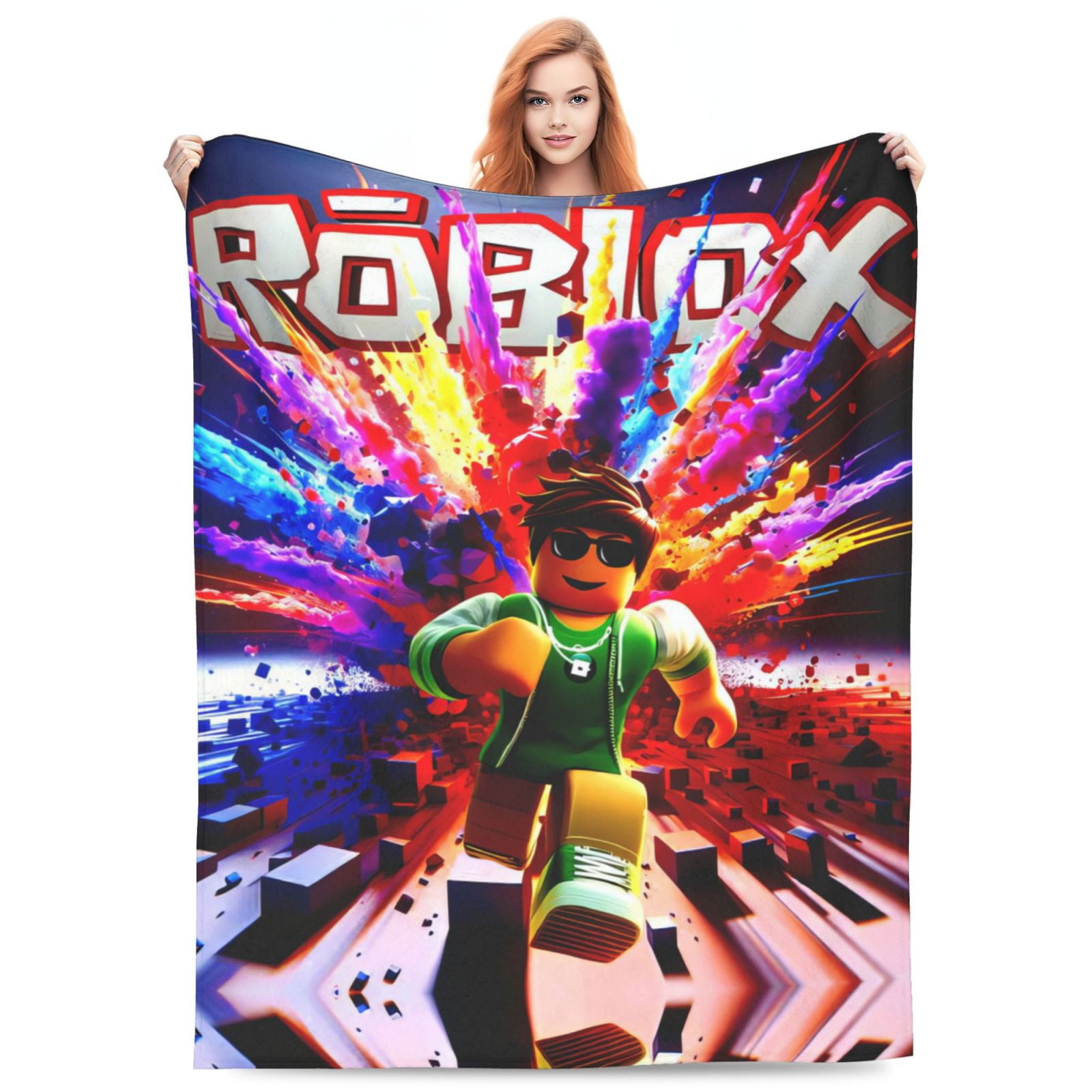 Kids Roblox Blanket Game Roblox Throw Blankets Super Soft Lightweight ...