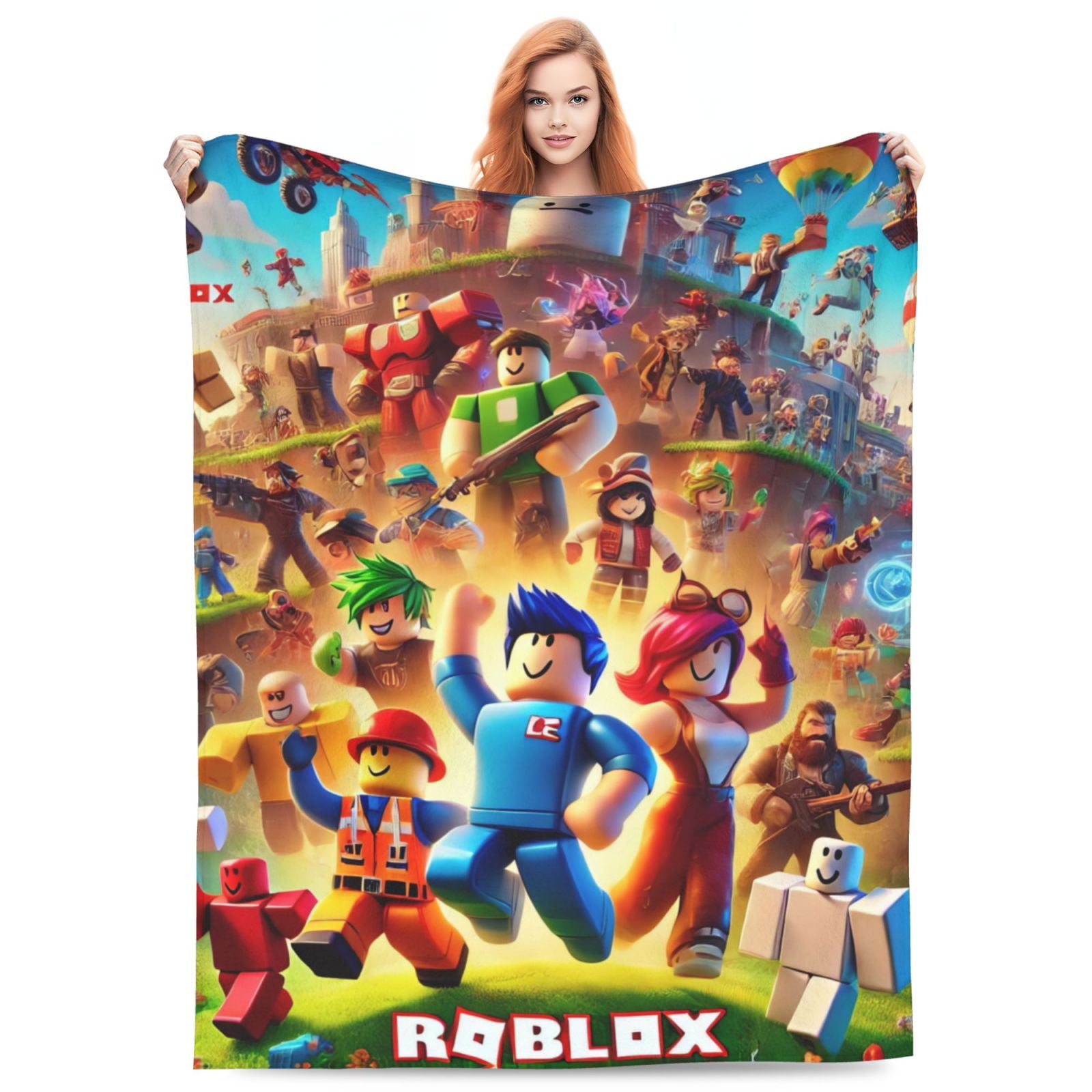 Kids Roblox Blanket Game Roblox Throw Blankets Super Soft Lightweight ...