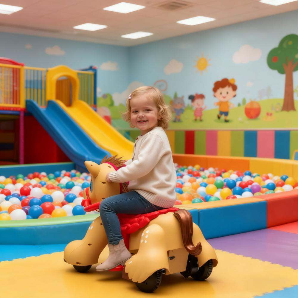 Kids Rocker, Rocking Horse Kids Ride On Toy, Brown Baby Rocker,Hdpe ...