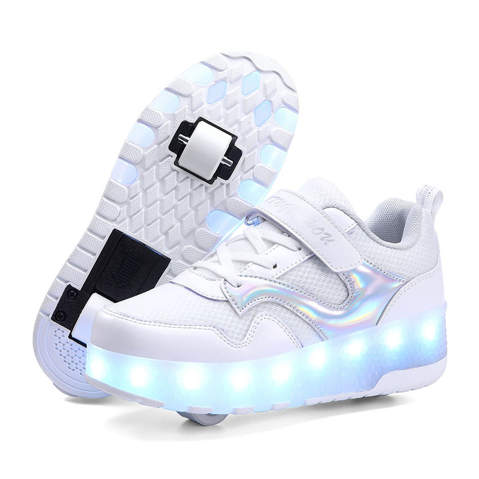 Kids Roller Skates Light up Shoes with Wheels Shoes LED USB Charging ...
