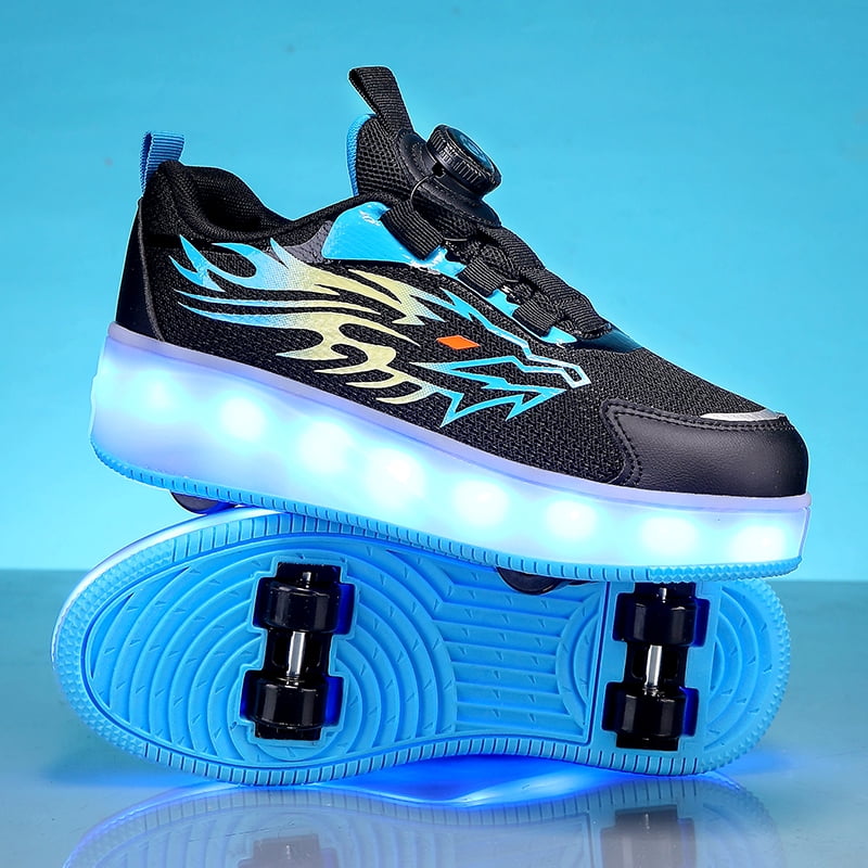 Kids Roller Skates Light up Shoes with Wheels Shoes LED USB Charging ...