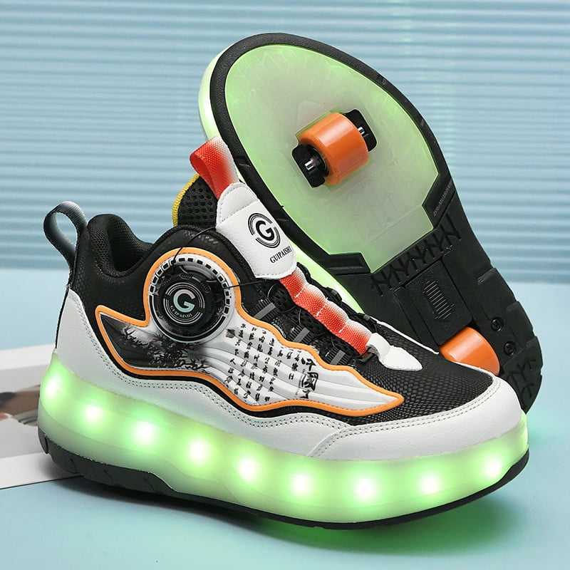 Kids Roller Skates Light up Shoes with Wheels Shoes LED USB Charging ...