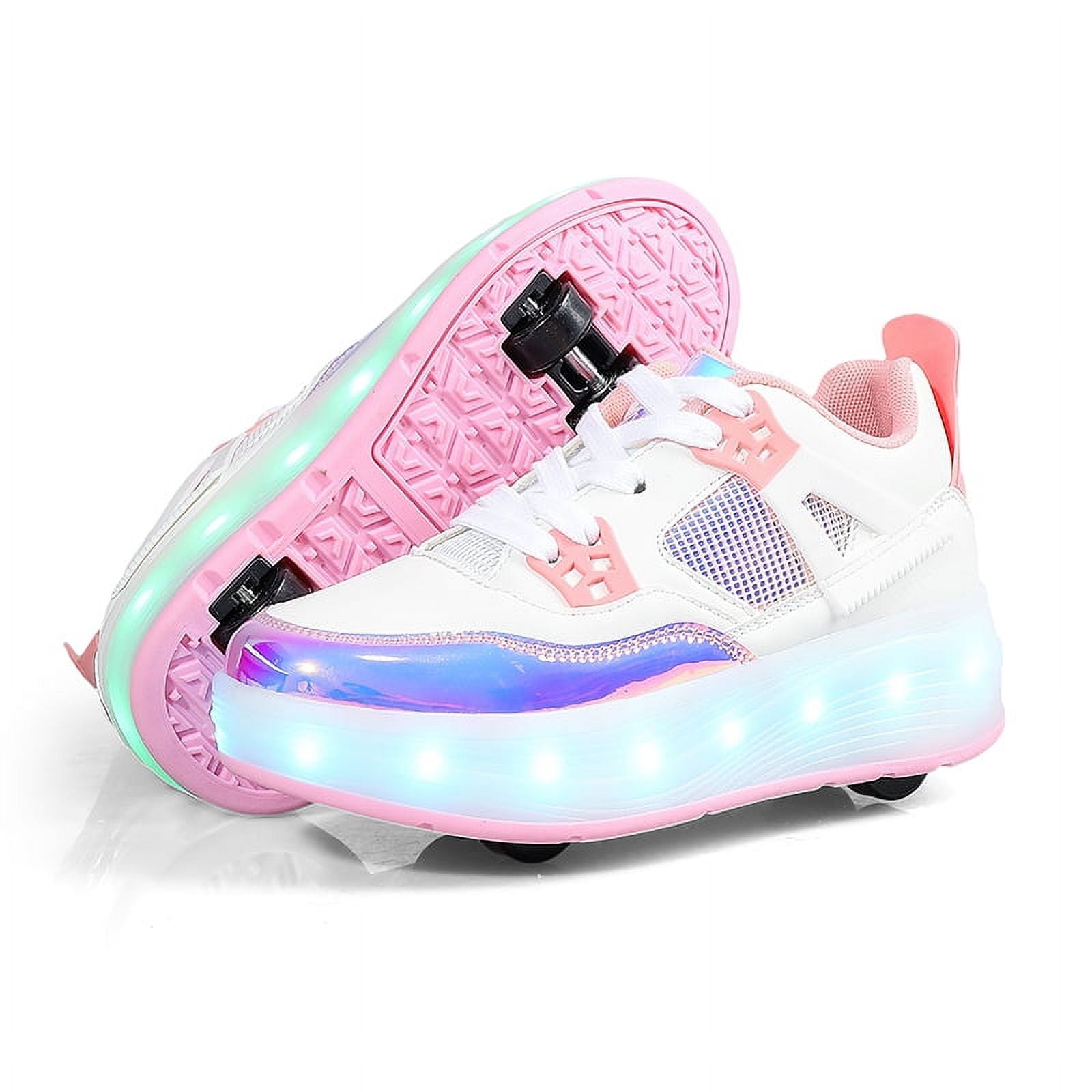 Kids Roller Skates Light up Shoes with Wheels Shoes LED USB Charging ...