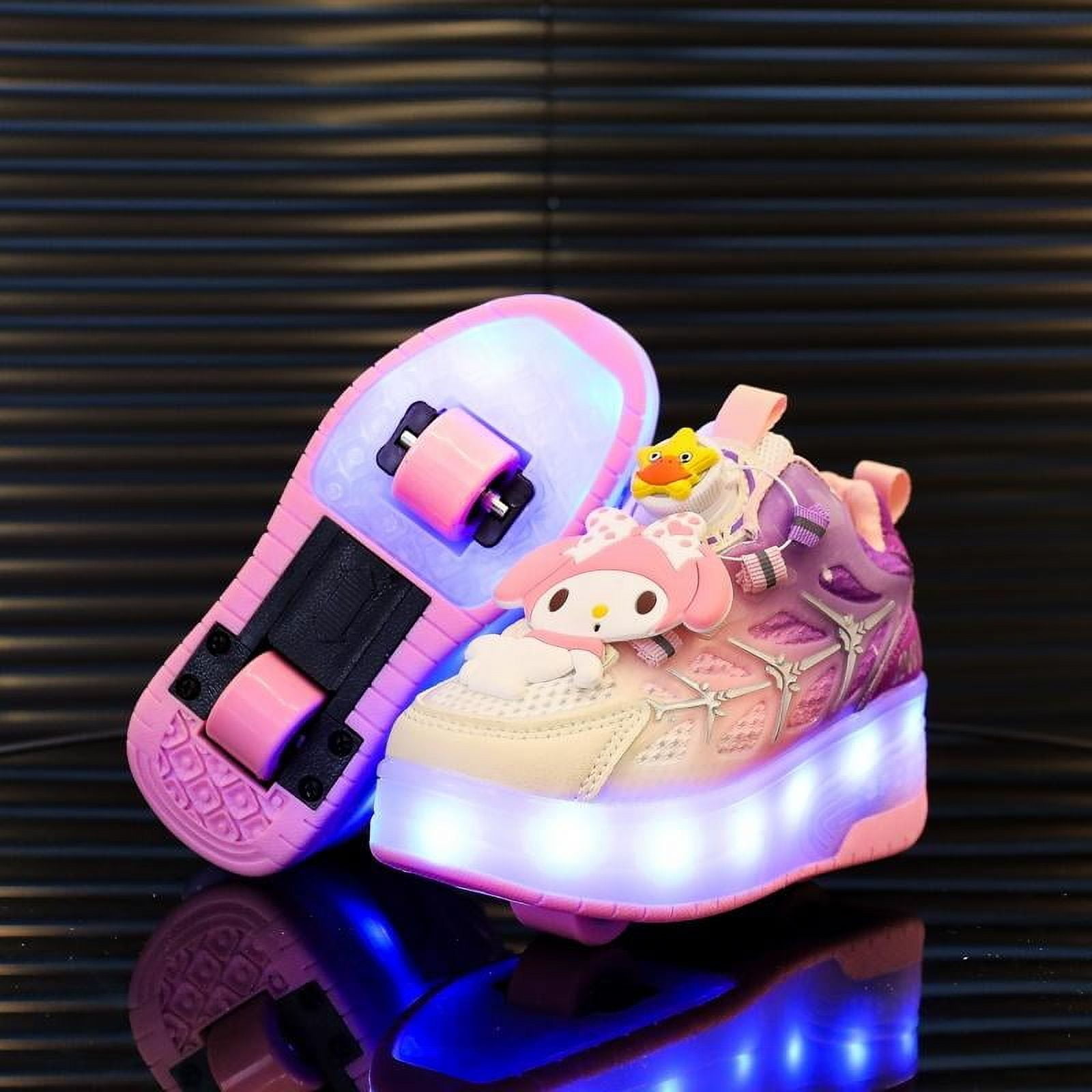 Kids Roller Skates Light up Shoes with Wheels Shoes LED USB Charging ...