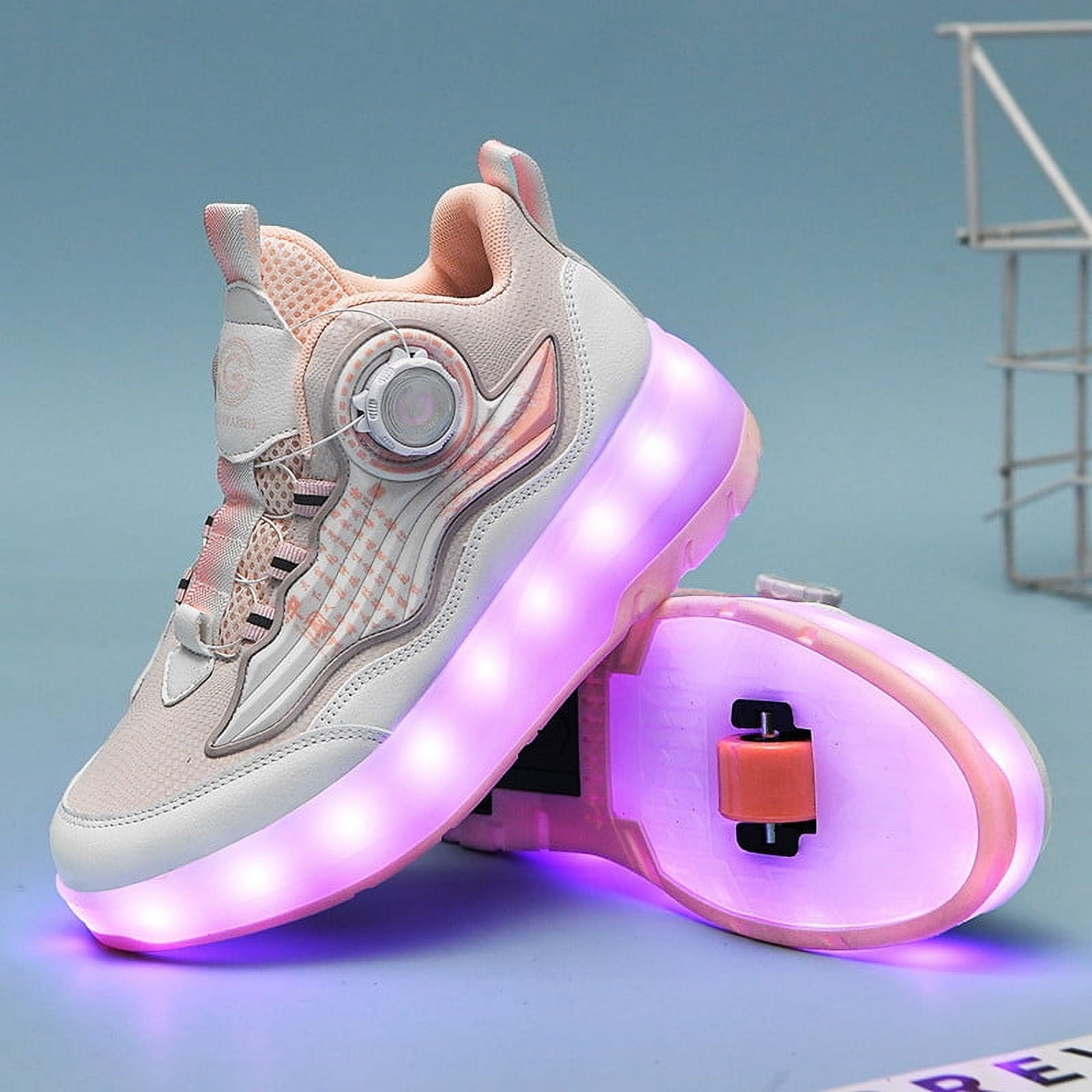 Kids Roller Skates Light up Shoes with Wheels Shoes LED USB Charging ...