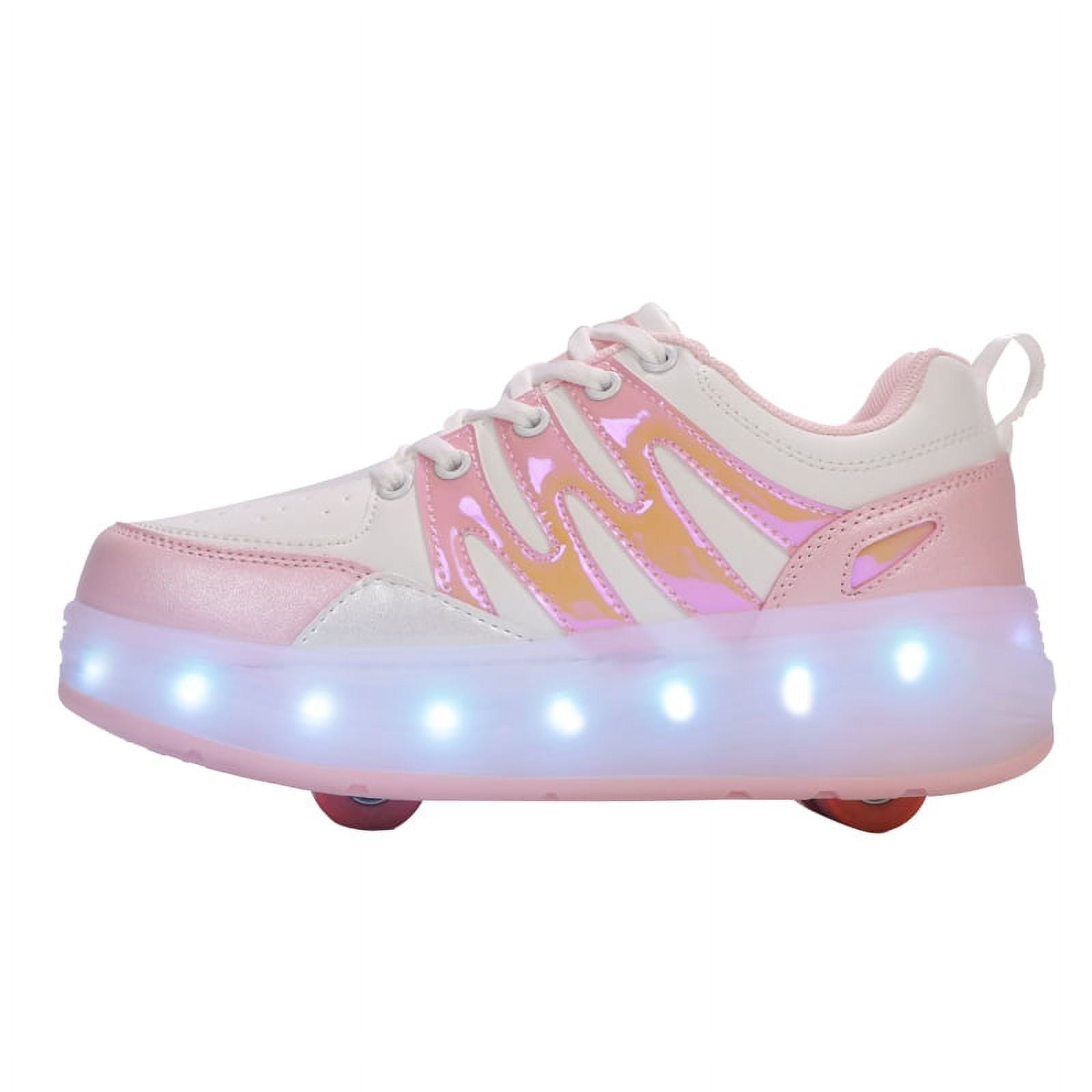 Kids Roller Skates Light up Shoes with Wheels Shoes LED USB Charging ...