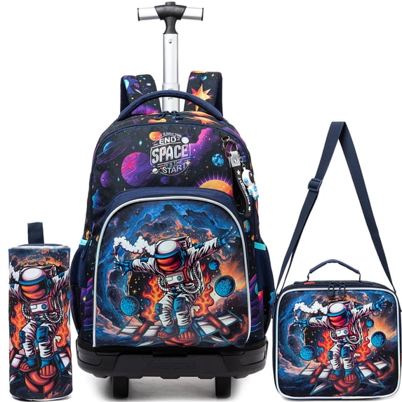 Kids Rolling Backpack Boys with Wheels for Elementary Student Wheeled ...