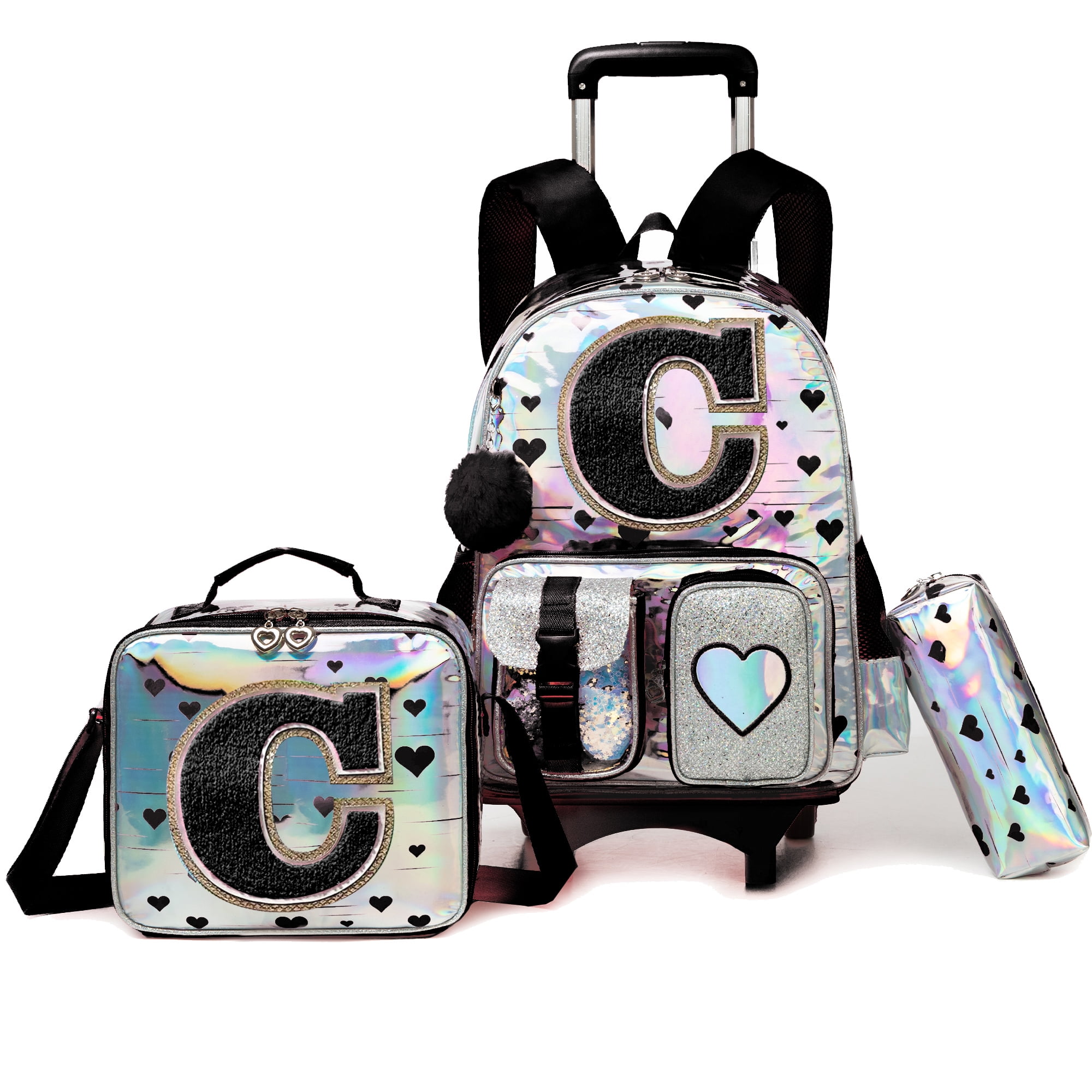 Kids Rolling Backpack with Wheels for School Girls Cute Roller ...