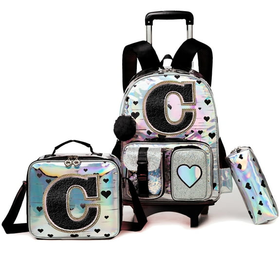 Kids Rolling Backpack with Wheels for School Girls Cute Roller ...