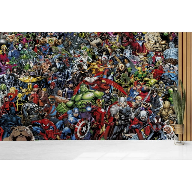 Kids Room Wall Art, Marvel Heroes, Marvel Mural, Modern Wallpaper ...