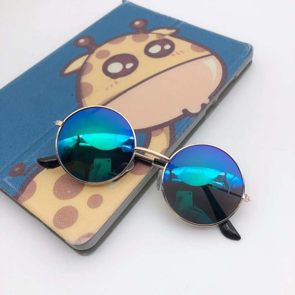 Kids Round Frame Sunglasses UV Protection Metallic Fruit Dazzle Cute ...