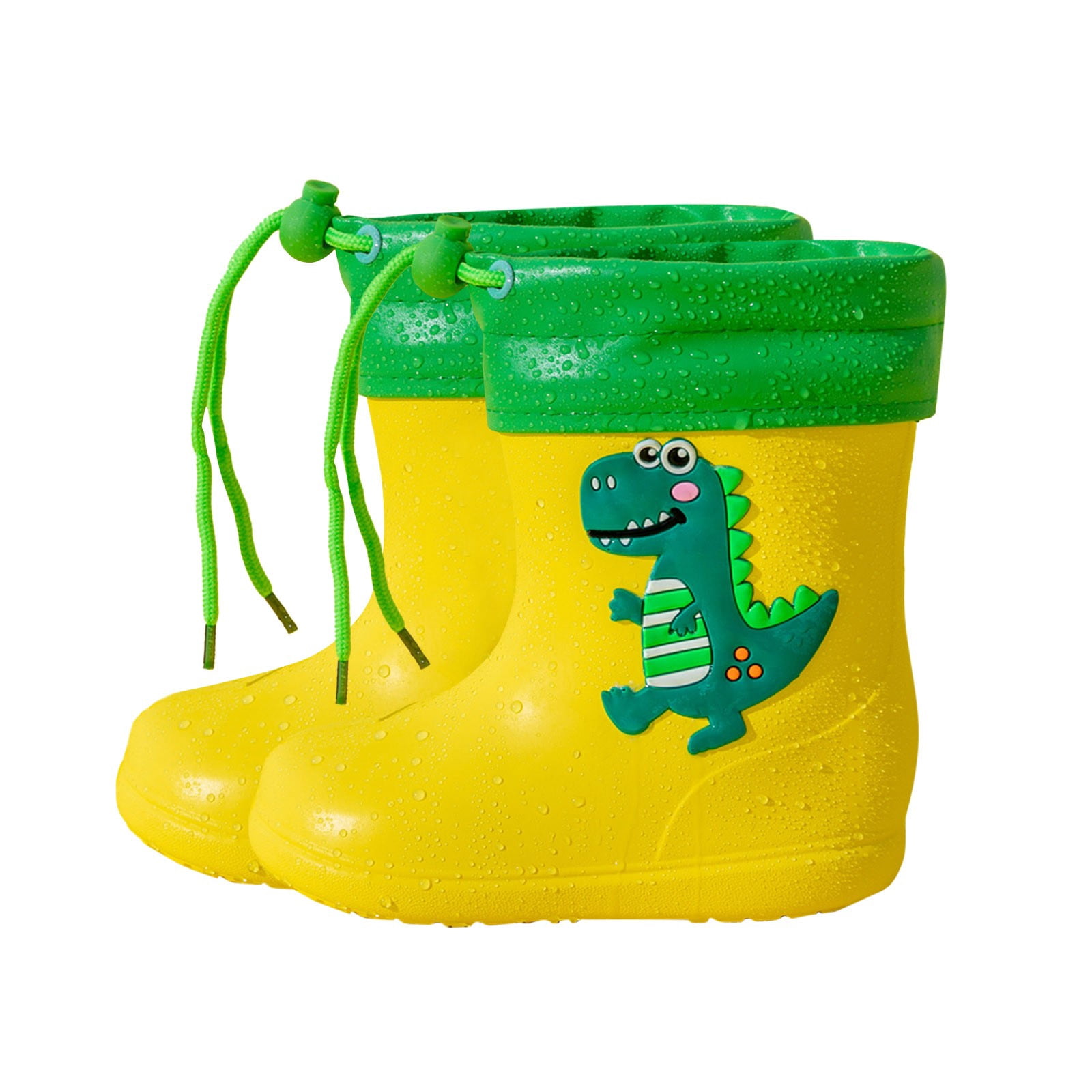 Kids Rubber Boots Adjustable Kids Toddler Dinosaur Rain Boots ...