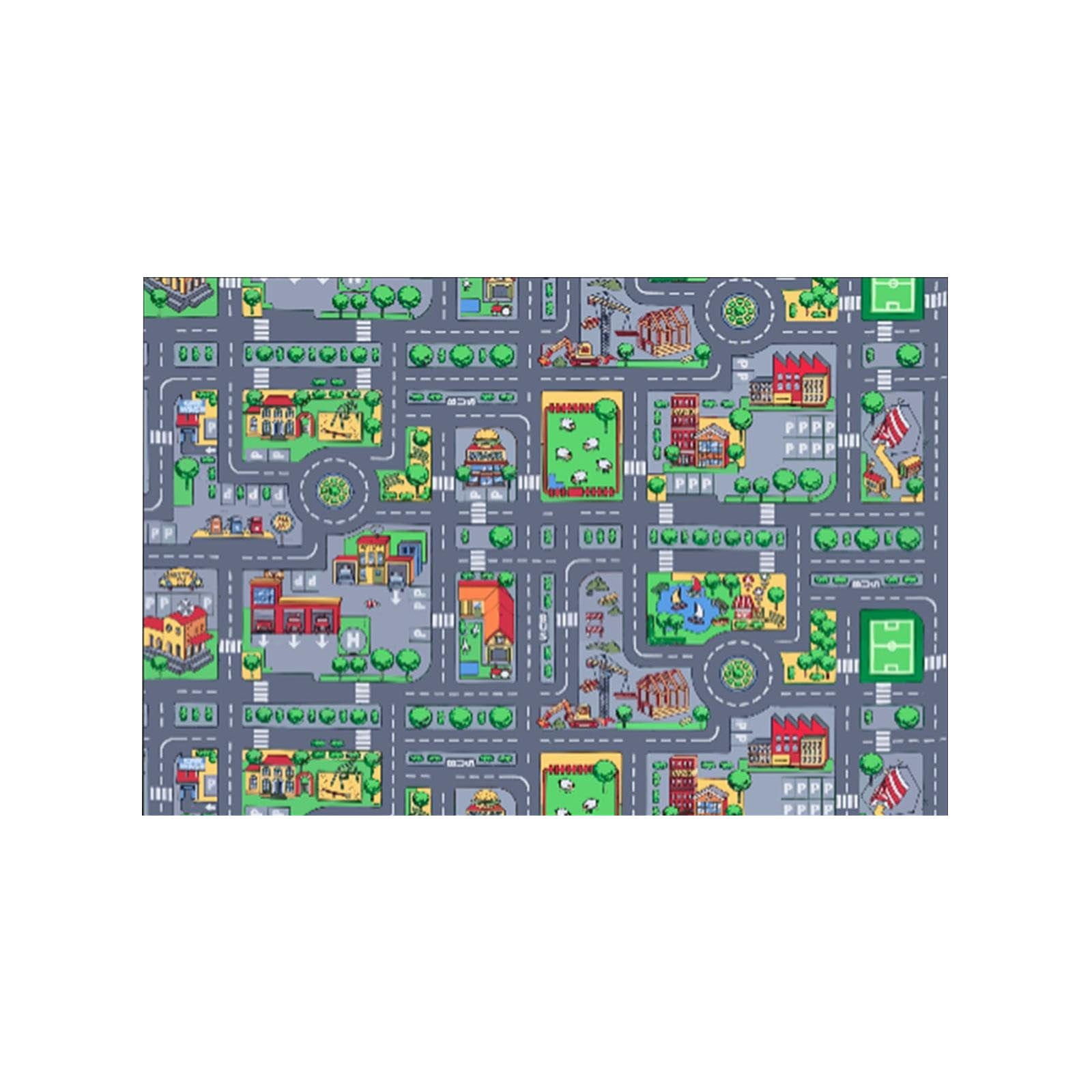 Kids Rug Carpet Playmat City Life Learn Have Fun,Children's Educational ...