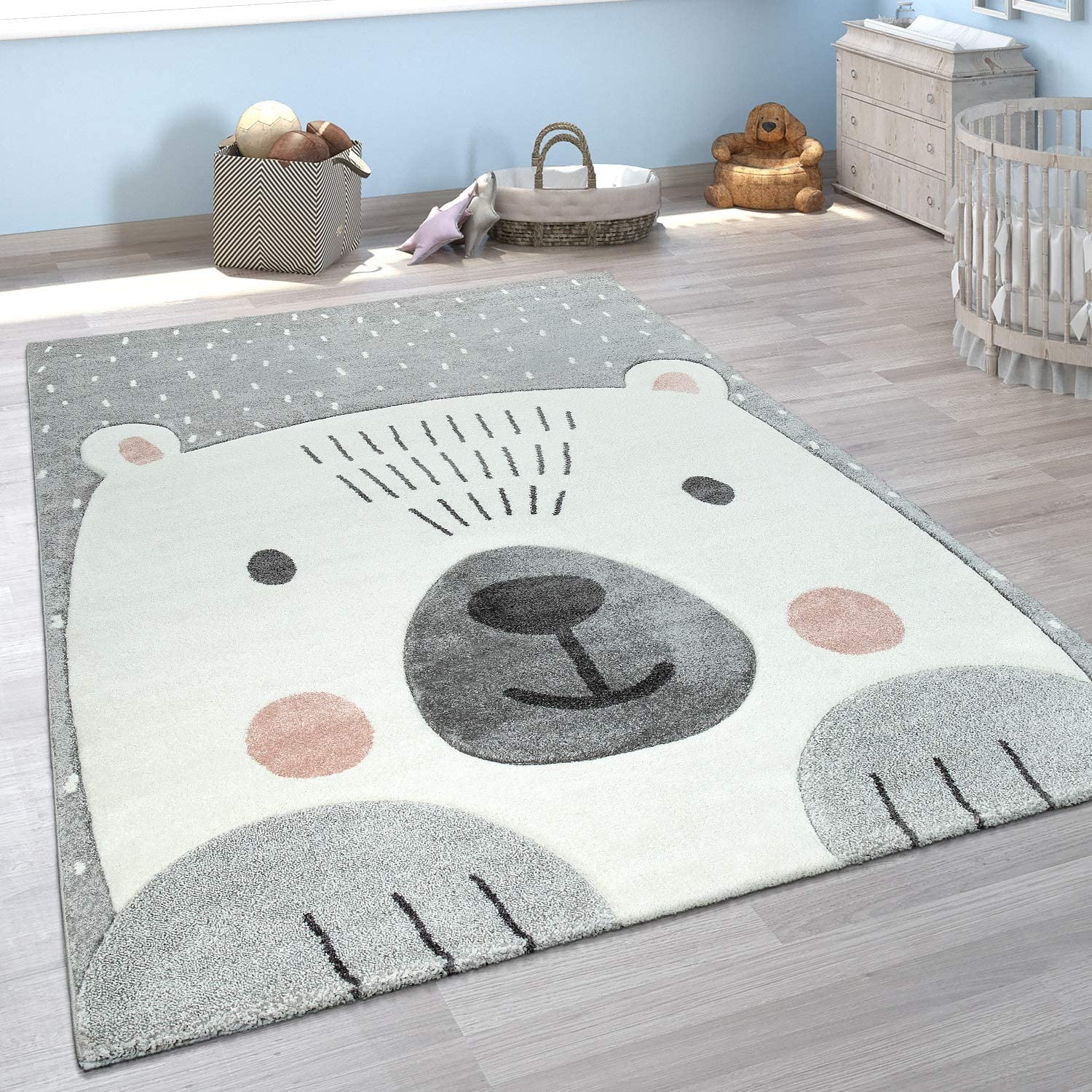 Kids Rug, Colorful Animals, Giraffe Lion Monkey, Beige - Walmart.com