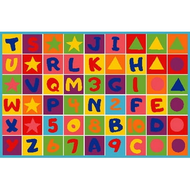 Kids Rug ABC-1 Numbers Area Rug7' feet 2" inch 10' ft (7'2" X 10 ...