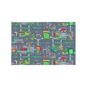 Kids Rug Car Rug for Toy Cars,City Life Road Traffic for Playroom Kid ...