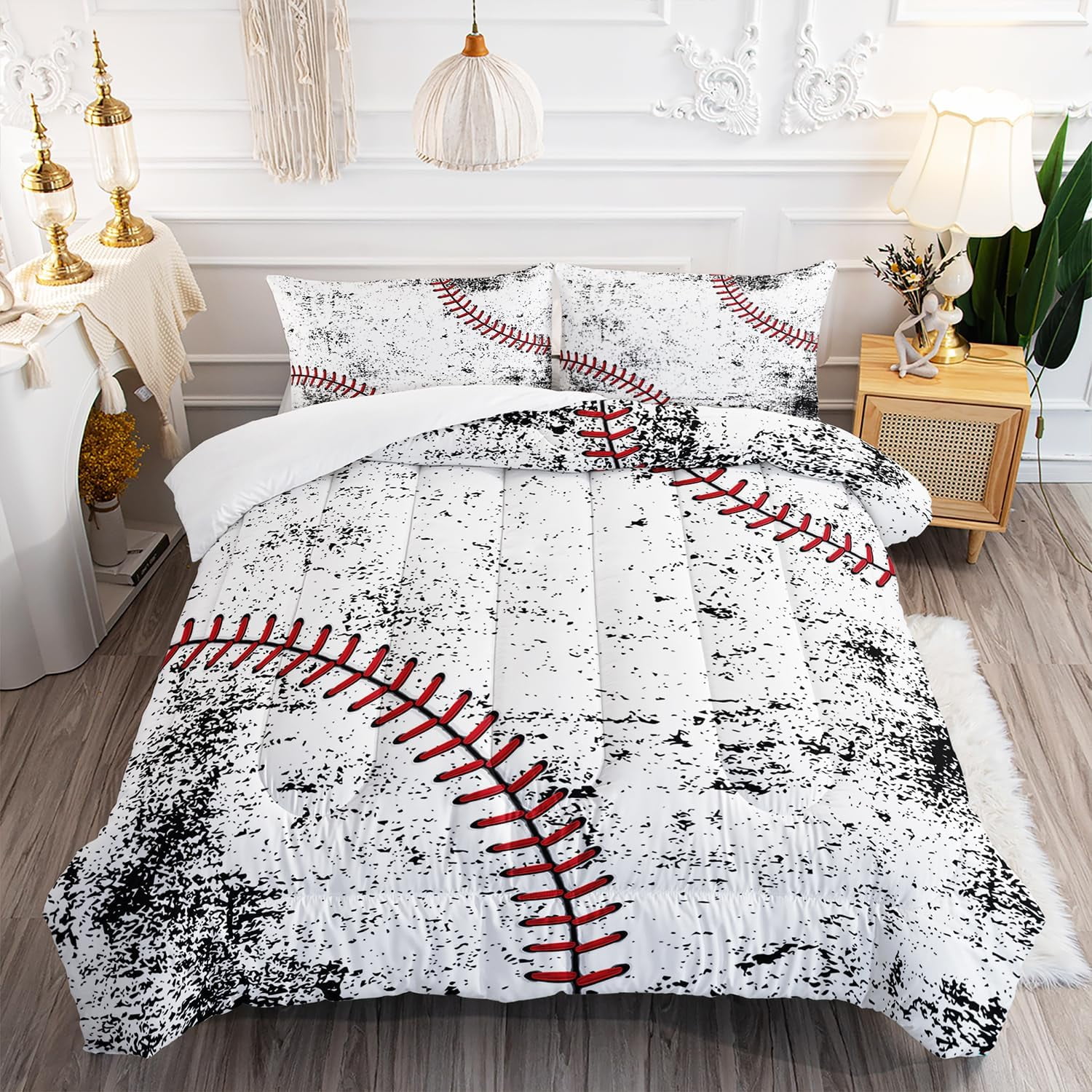 Kids Rugby Sports Comforter Set Twin Size American Football Bedding ...