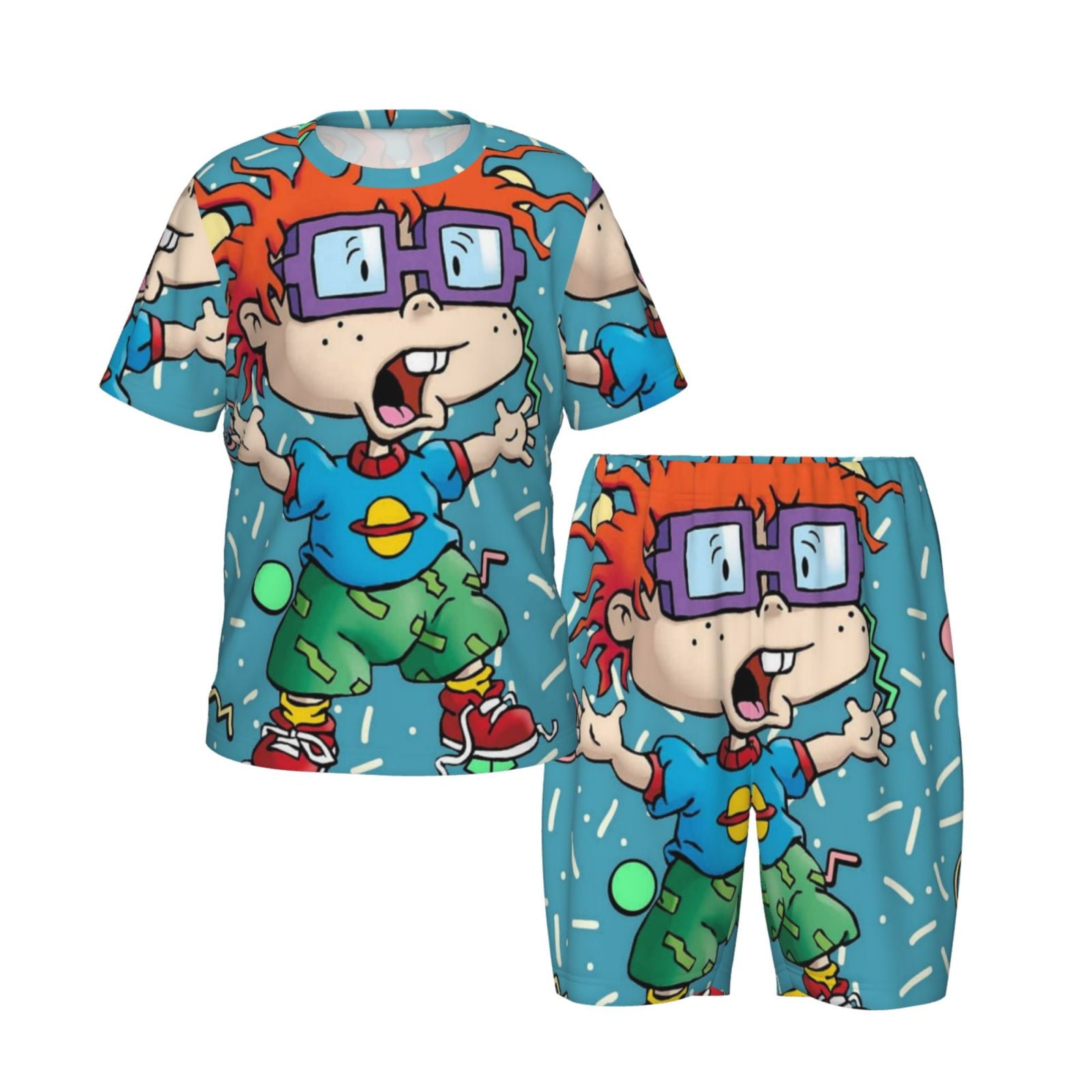 Kids Rugrats Pajama Set Kids Cartoon Tee Shirt And Short Set 2PCS Short ...