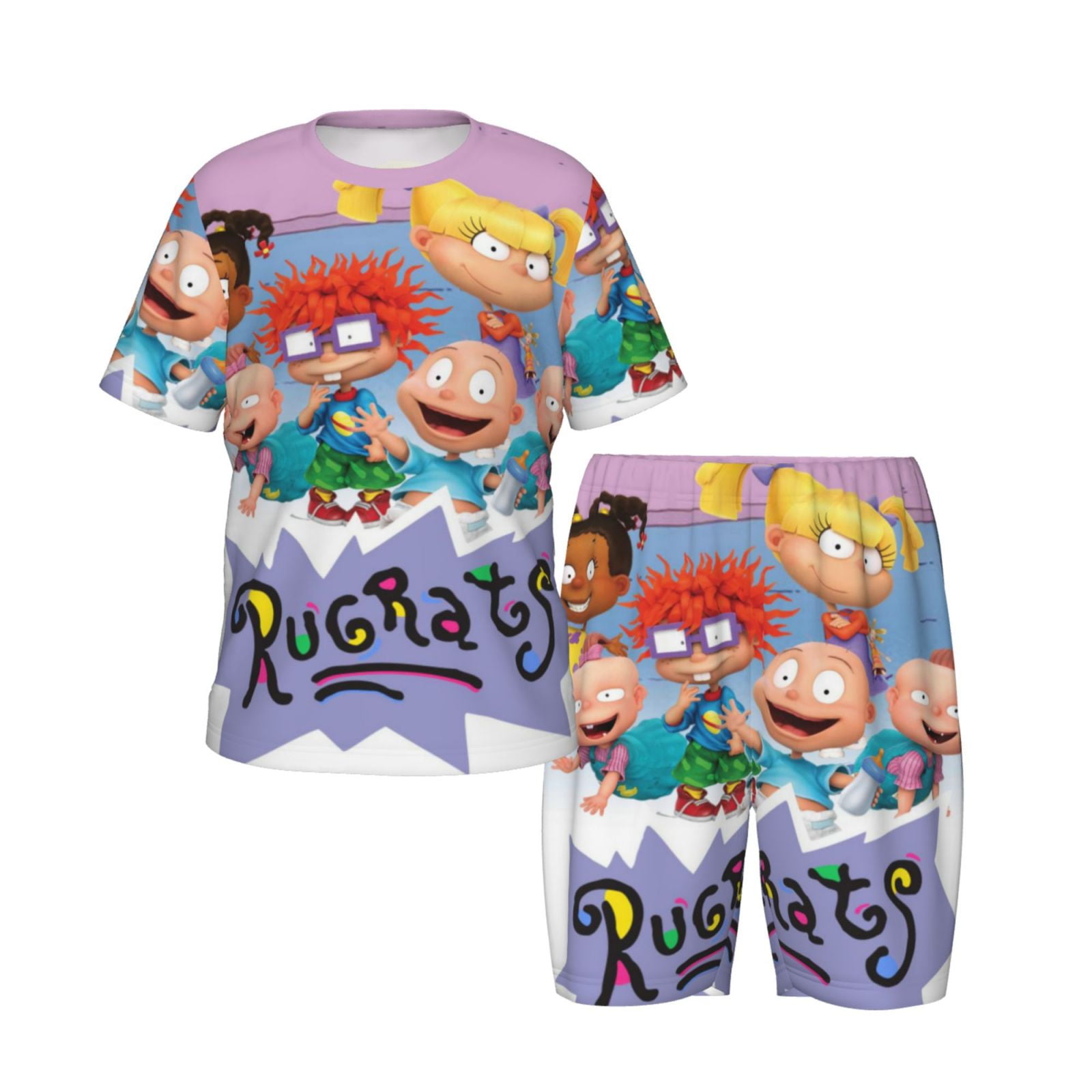 Kids Rugrats Pajama Set Kids Cartoon Tee Shirt And Short Set 2PCS Short ...