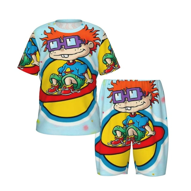 Kids Rugrats Pajama Set Kids Cartoon Tee Shirt And Short Set 2PCS Short ...